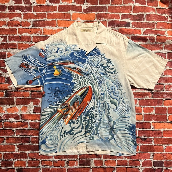 Tommy Bahama | Shirts | Tommy Bahama Racing Regatta Boat Button Up ...